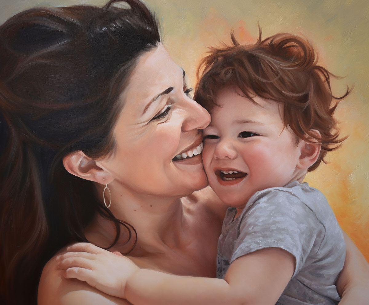 Custom Hand Painted Parents & Children Portraits in Oil from Your ...