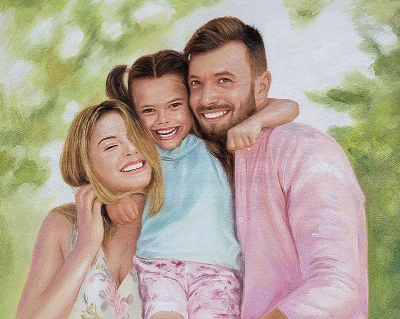 Custom Hand Painted Family Portraits in Oil from Your Photos oil ...